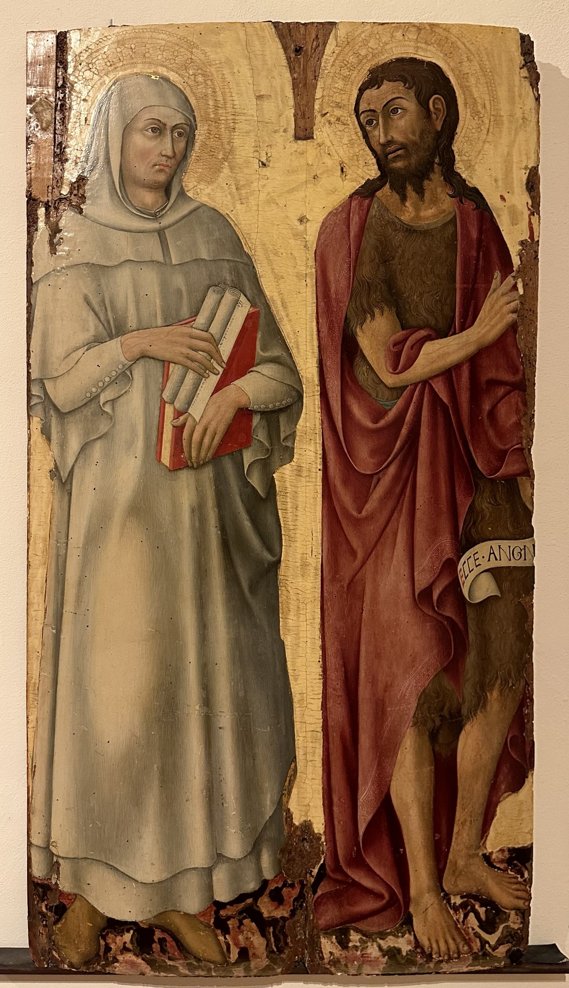 Sano di Pietro, « Santo certosino (Sant’Ugo ?) e San Giovanni Battista ...